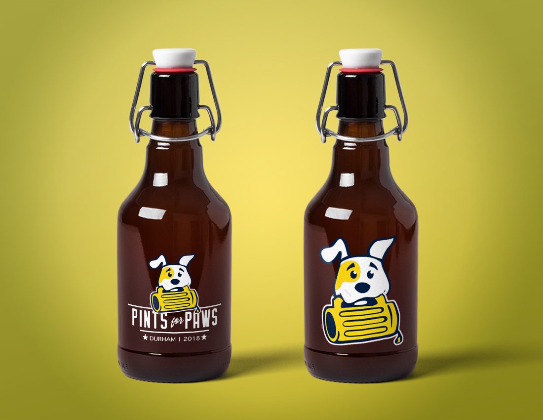 Exciting Event Brand Design for Pints for Paws Durham 2017